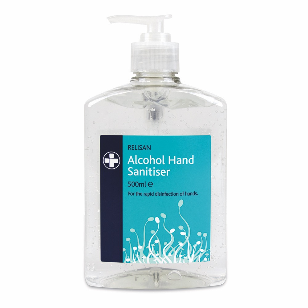 Relisan Alcohol Hand Sanitiser, 500ml, 12 Single Unit