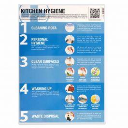 Kitchen Hygiene Guidance Poster, Laminated, 420mm x 594mm, 1 x Pack of ...