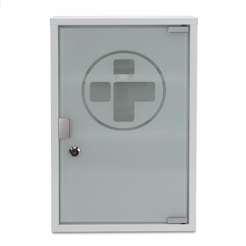 Medicine cabinet glass door store